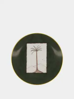 MARIE DAAGE Cartouche Colonie Salad Plate Set - Green