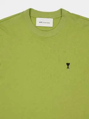 Ami Matcha De Coeur Cotton T-shirt - Green