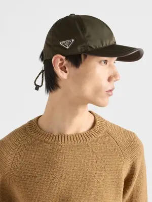 Prada Camouflage Speedrock Re-Nylon Baseball Cap Green