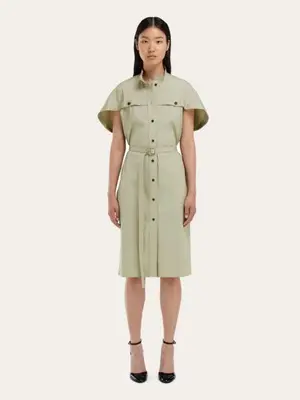 FERRAGAMO Poplin Shirt Dress - Green