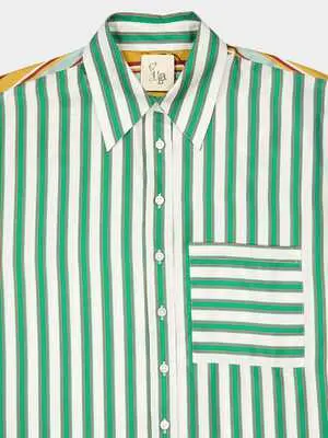 PAULA Marie Stripes Silk Twill Shirt