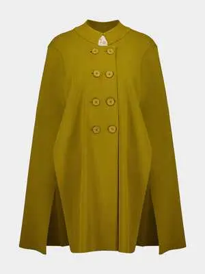 PAULA Alba Fir Jacquard Knitted Cape