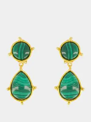 Sylvia Toledano Malachite Drop Earrings - Green