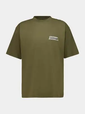 Balenciaga Khaki Masking Tape T-shirt - Green