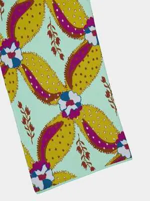 PAULA Aquageo Jacquard Wide-leg Pants - Green