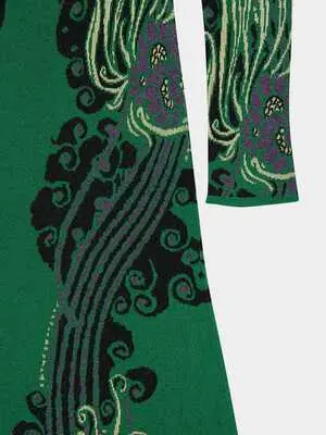 La DoubleJ Atlantis Jacquard Knit Bee Dress - Green