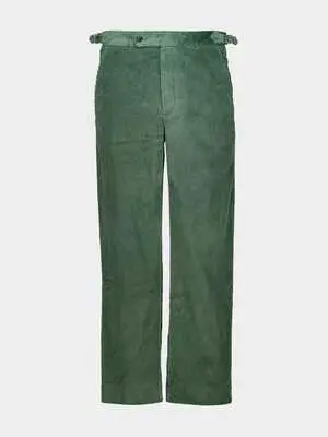 BODE Corduroy Side-buckle Trousers - Green