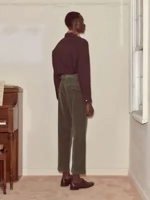BODE Corduroy Side-buckle Trousers - Green