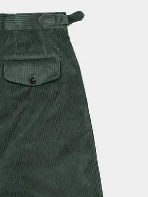 BODE Corduroy Side-buckle Trousers - Green