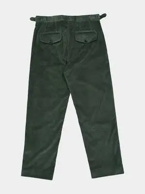 BODE Corduroy Side-buckle Trousers - Green