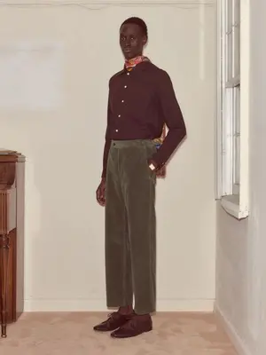 BODE Corduroy Side-buckle Trousers