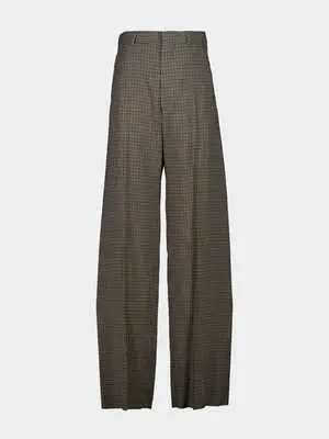 Balenciaga Checked Tailored Trousers - Green