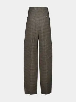 Balenciaga Checked Tailored Trousers - Green