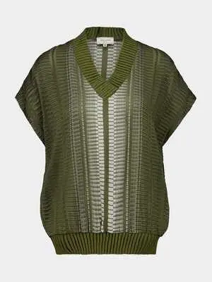 Zeus+dione Syros V-neck Silk Wool Top