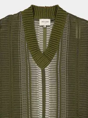 Zeus+dione Syros V-neck Silk Wool Top