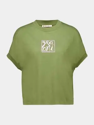 Marni Cotton Logo T-shirt - Green