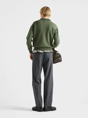Prada Military Re-cashmere Crew-neck Sweater - Green
