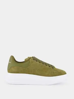 Alexander McQueen Oversized Suede Sneakers Green