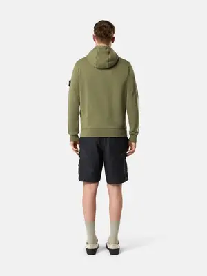Stone Island Organic Cotton Fleece Garment-dyed Hoodie