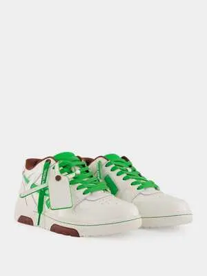 Off-White Out Of Office Leather Sneakers - Green