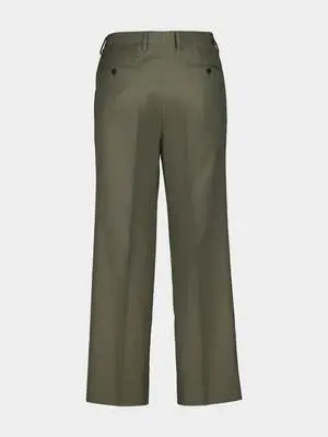 Prada Wide-leg Wool Trousers