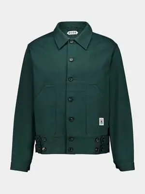 BODE Dark Twill Knolly Brook Side Tab Jacket - Green