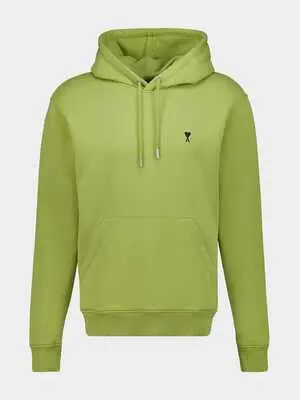 AMI Paris De Coeur Hooded Sweatshirt - Green