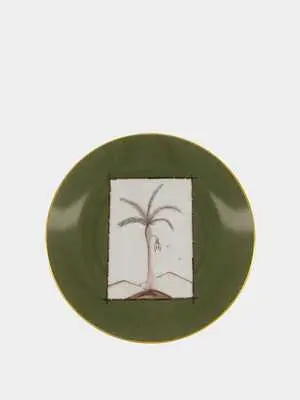 MARIE DAAGE Cartouche Colonie Salad Plate Set - Green