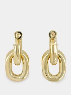 Rabanne Xl Link Double Hoop Earrings - Gold