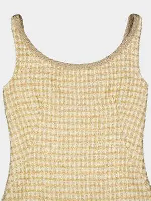 Miu Miu Sleeveless Check Mini Dress