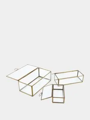 Madam Stoltz Glass Storage Boxes