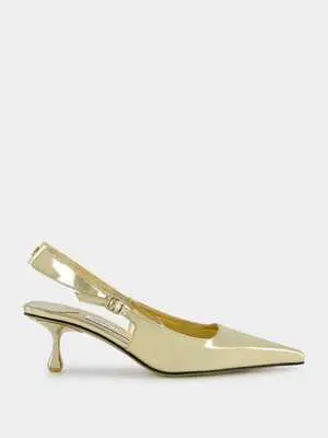 JIMMY CHOO Amel Slingback Pumps - Gold