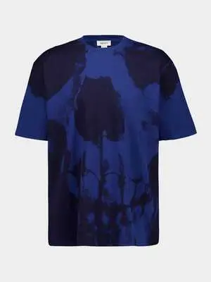 Alexander McQueen Black And Blue Engineered Skull T-Shirt Multicolour