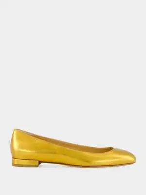 FRANCESCO RUSSO Old Laminated Nappa Leather Ballerinas