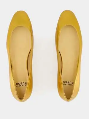 FRANCESCO RUSSO Old Laminated Nappa Leather Ballerinas