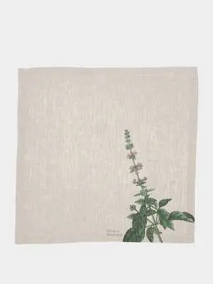 LINOROOM Set Of 6 Linen Aromatic Herbs Napkins