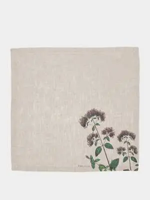 LINOROOM Set Of 6 Linen Aromatic Herbs Napkins