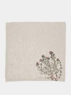 LINOROOM Set Of 6 Linen Aromatic Herbs Napkins
