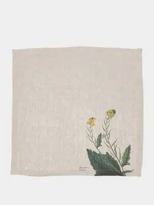 LINOROOM Set Of 6 Linen Aromatic Herbs Napkins