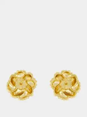 PAOLA SIGHINOLFI Ares 18k-plated Textured Stud Earrings