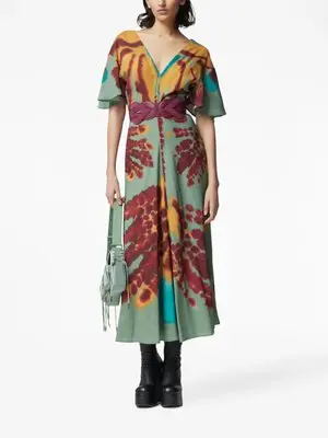 Altuzarra Peloponnese Tie-dye V-neck Midi Dress - Multicolour