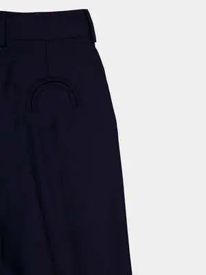 BLAZÉ MILANO First Class Navy Wool-mohair Pants