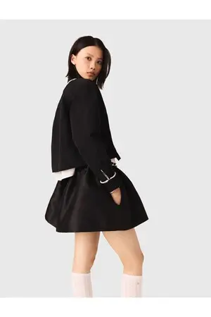 Maje Embellished Taffeta Shirt