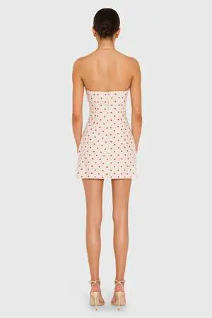 Amanda Uprichard Strapless Soho Polka Dot Romper