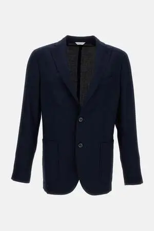 Boglioli K Jacket In Wool Fresco - Blue