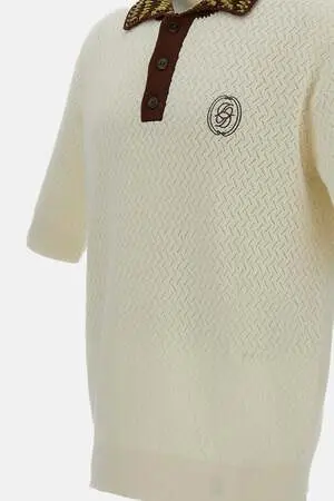 Drole De Monsieur Openwork Knit Polo D Miroir