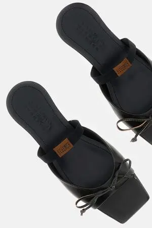 MAISON MARGIELA Slingback Sandals With Bow Detail - Black