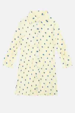 GONGDID DESIGN Pleated Floral-print Midi Dress - Multicolor