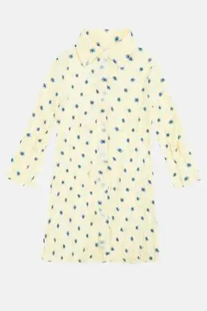 GONGDID DESIGN Pleated Floral-print Midi Dress - Multicolor