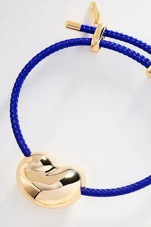 Anthropologie Bean Pendant Cord Bracelet - Blue